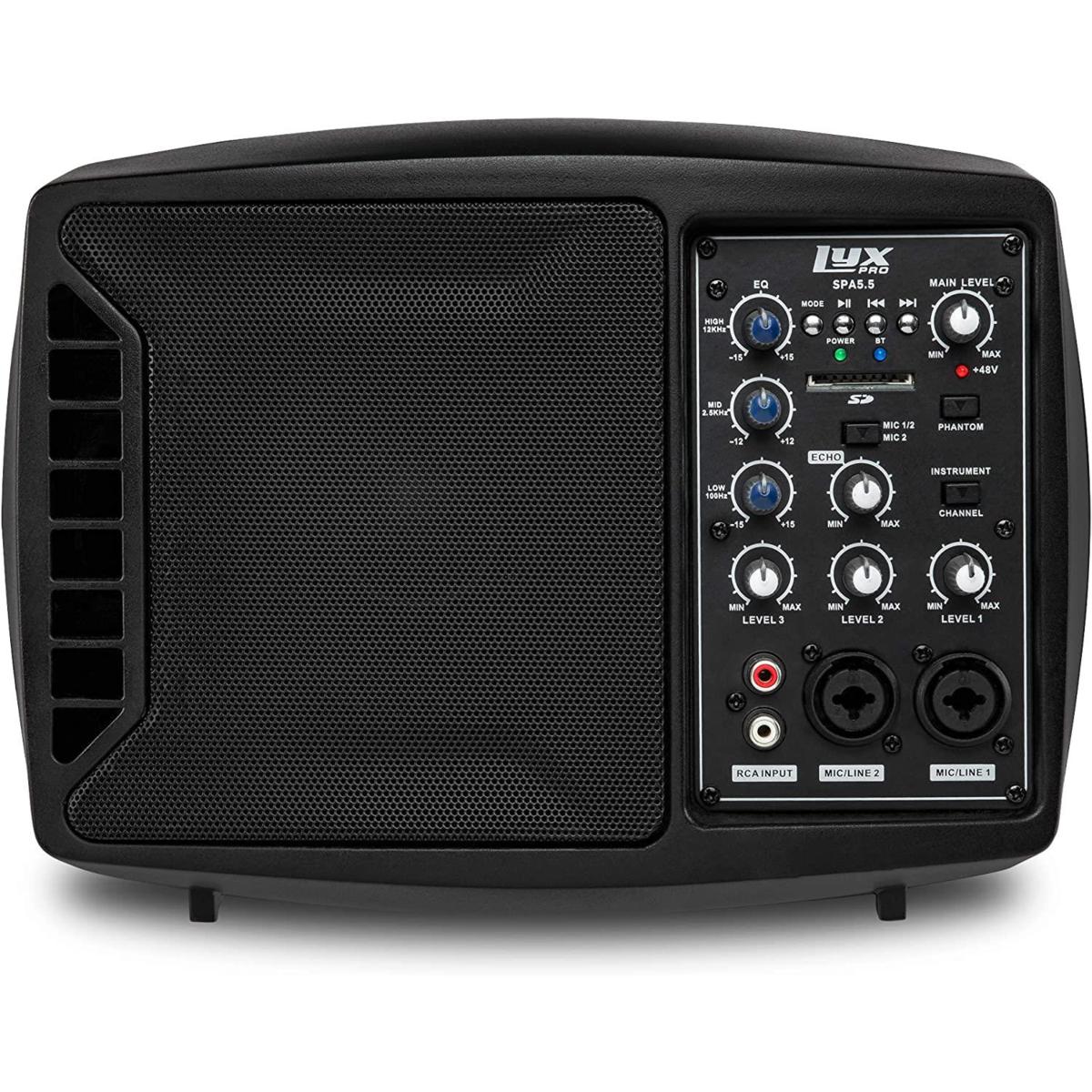 LyxPro 5.5" Small Portable PA System, Class-D Powered Speaker System ...