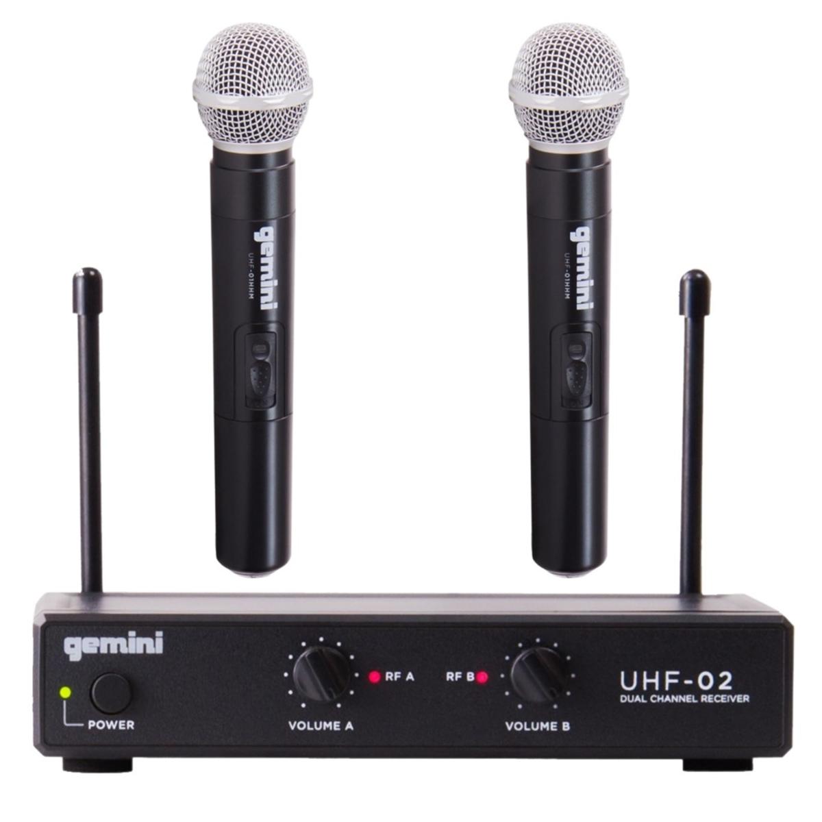 Gemini UHF-02M Dual Handheld Wireless Microphone System - 20919351 | HSN