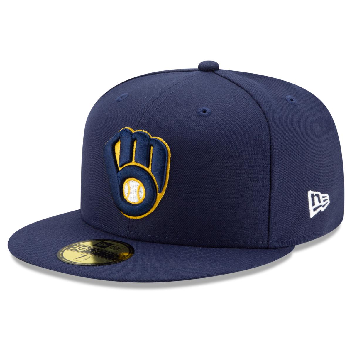 Officially Licensed MLB New Era Home Collection Fitted Hat - Brewers ...