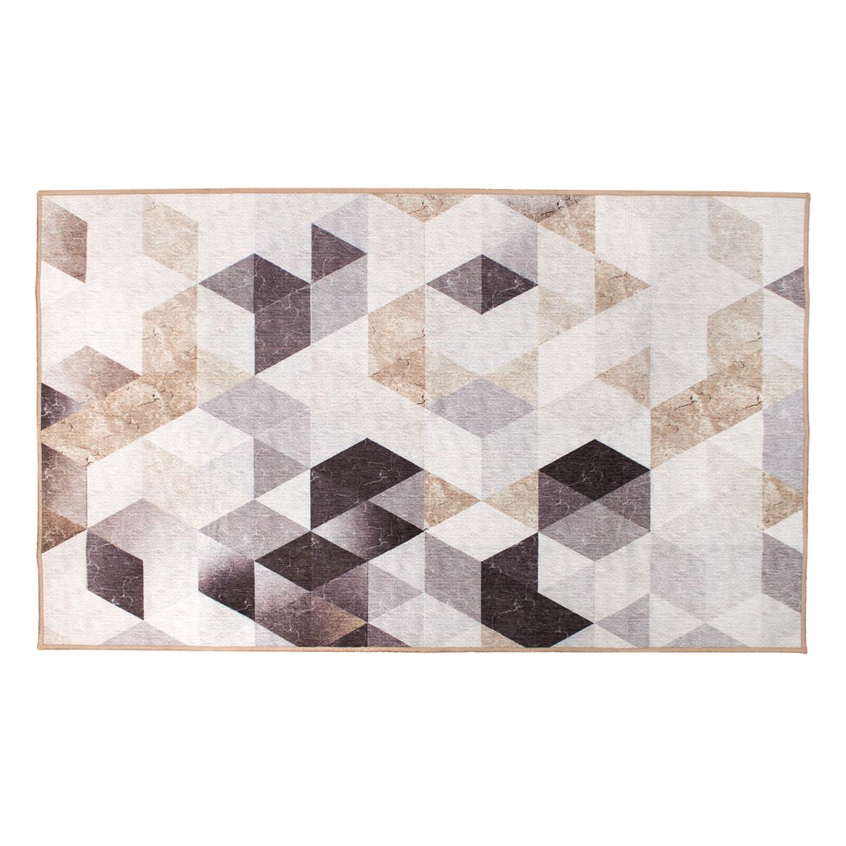My Magic Carpet Lattice Geometric Neutral Washable Rug - 10089616 | HSN