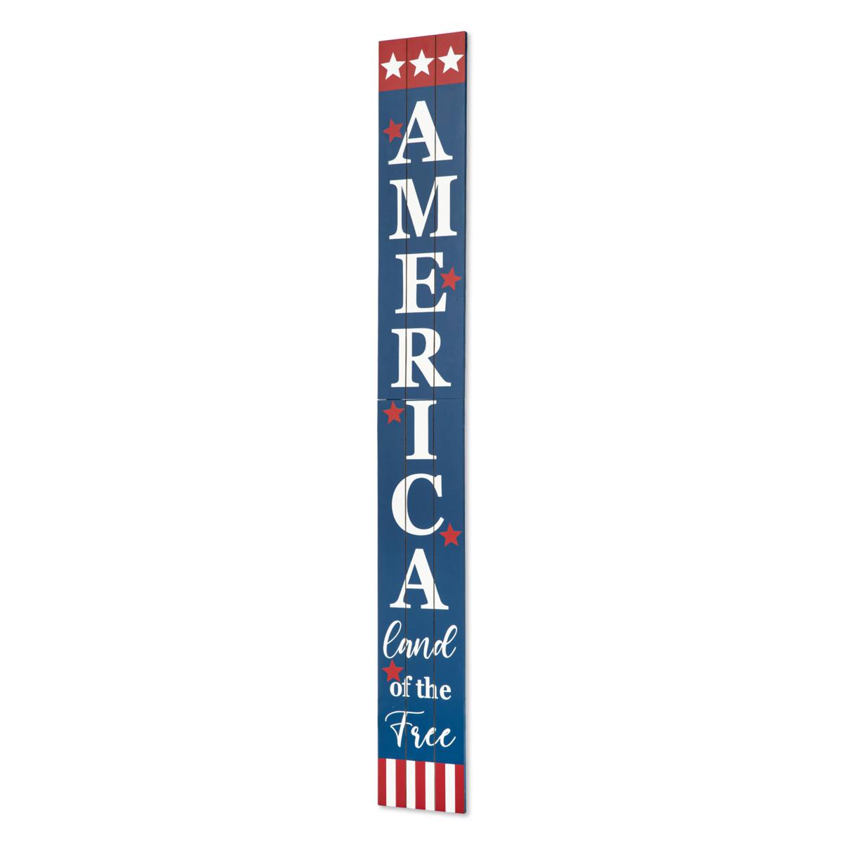 Glitzhome 60in H Wooden Patriotic Americana Porch Sign - 21074956 | HSN