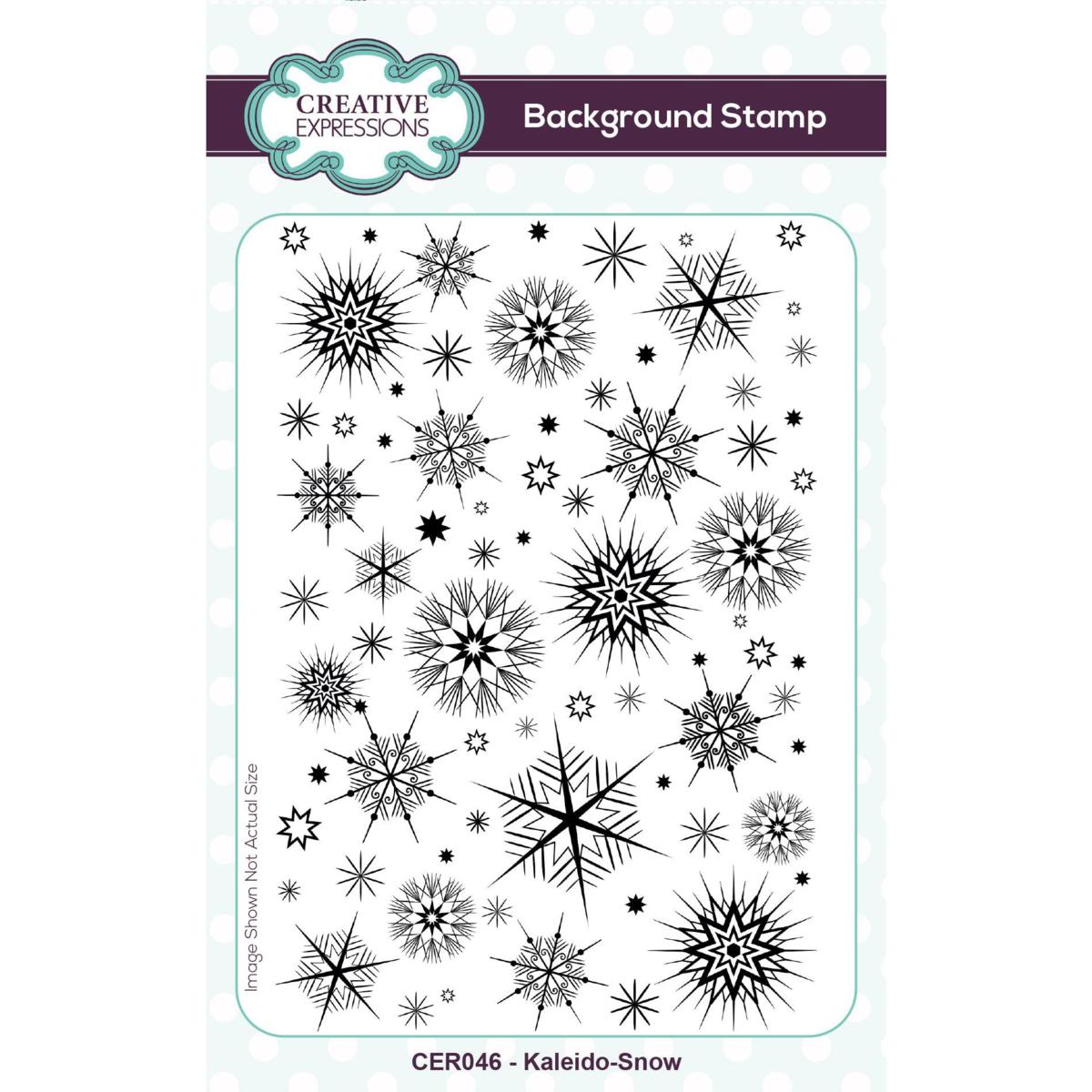 Creative Expressions Kaleido-Snow 4" x 6" Pre-Cut Rubber Stamp ...