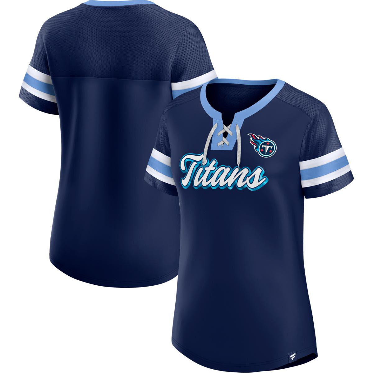 Officially Licensed NFL Women's Original Lace-Up T-Shirt, Titans ...