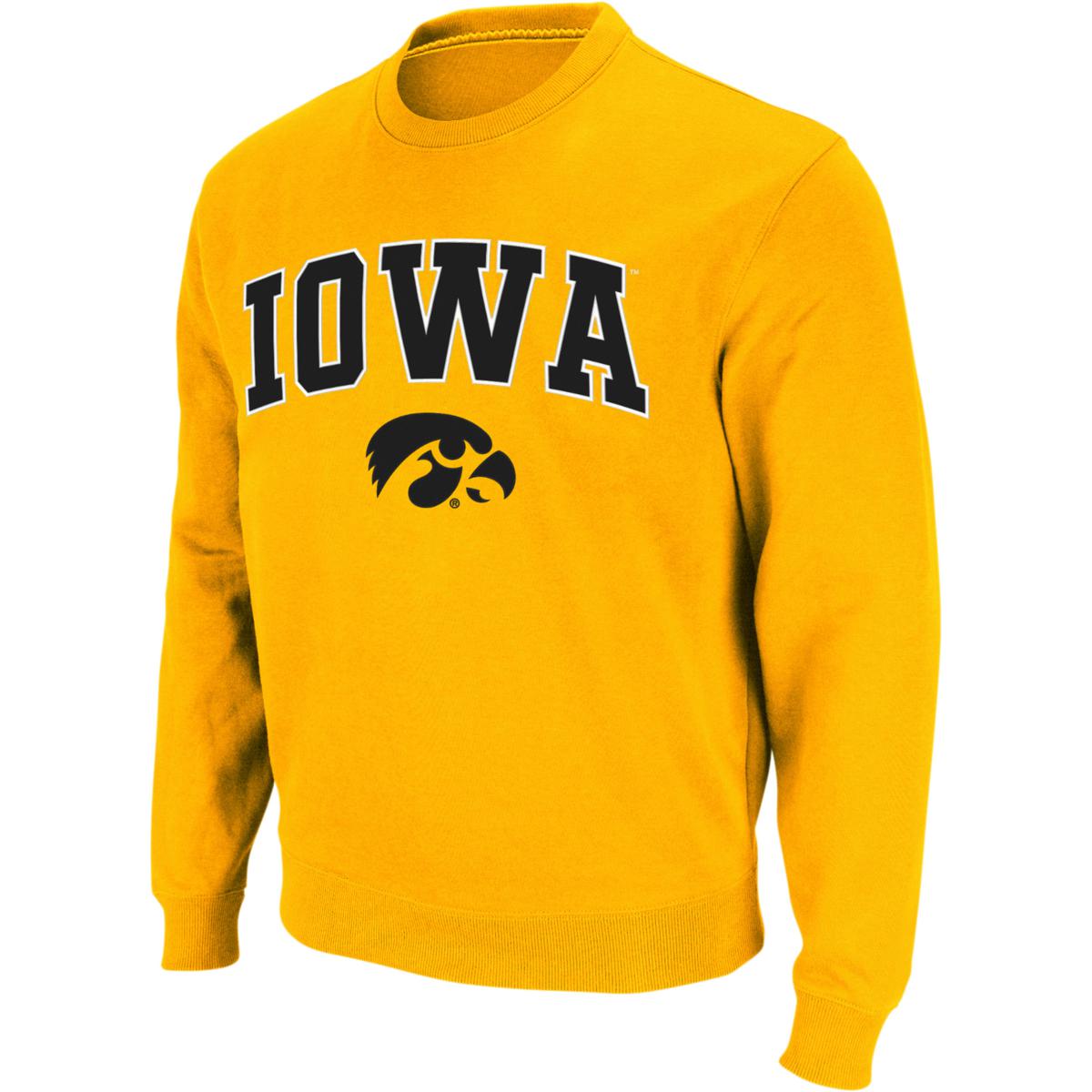 Officially Licensed Men's Iowa Hawkeyes Arch & Logo Sweatshirt | HSN