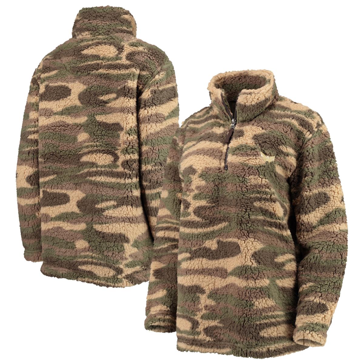 Women's G-III Sports by Carl Banks Camo Sherpa Quarter-Zip Jacket ...