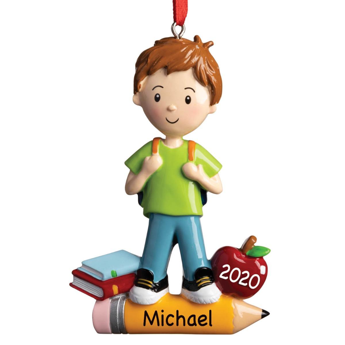 School Boy Personalized Ornament | HSN