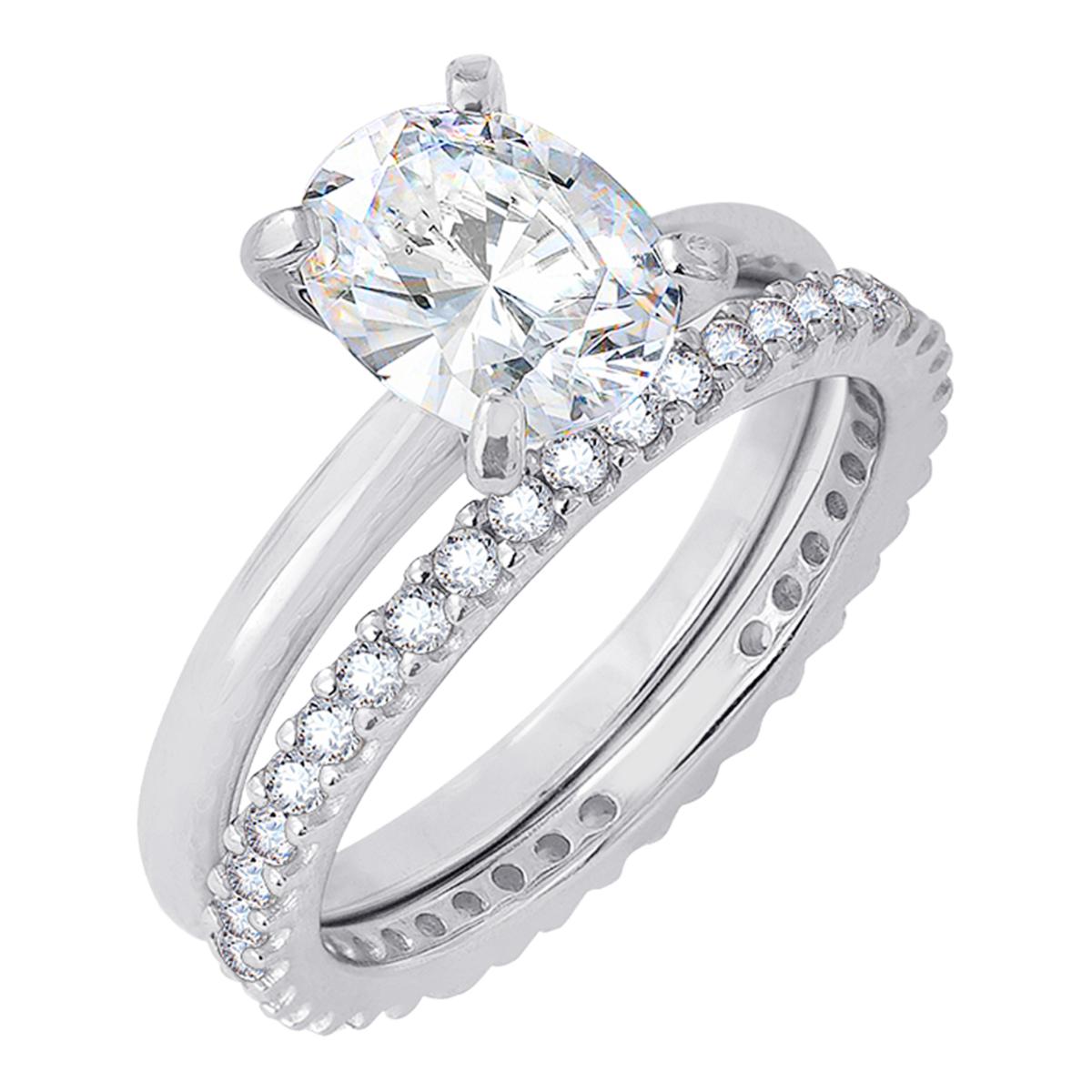 Radiance by Absolute™ 3.7ctw Solitaire Pavé Bridal Ring 2-piece Se | HSN