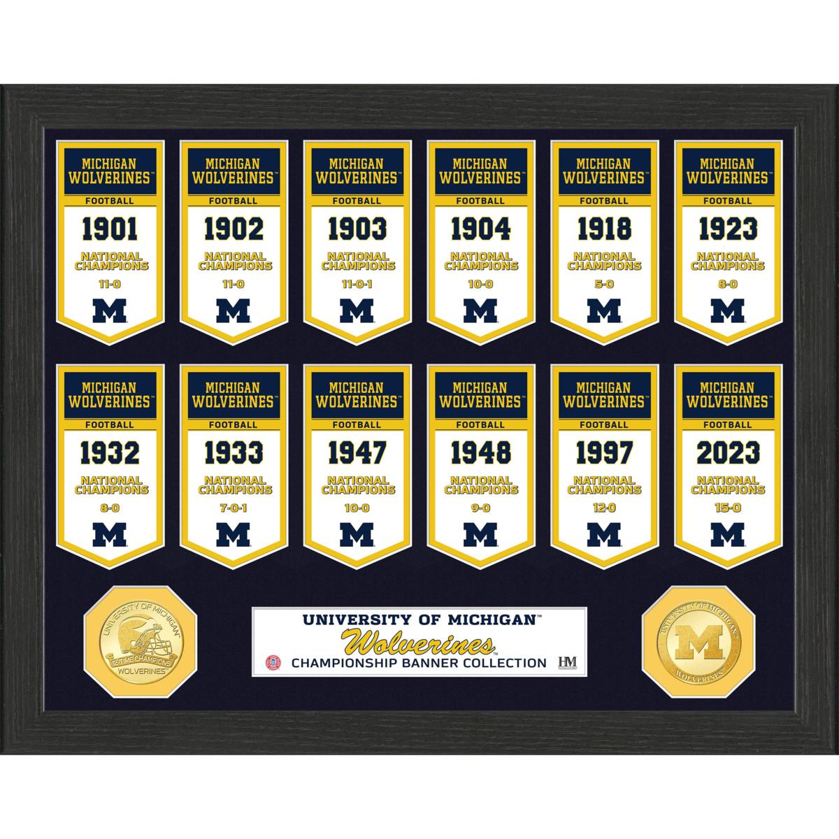 Officially Licensed NCAA Wolverines Banner Collection Photo Mint ...