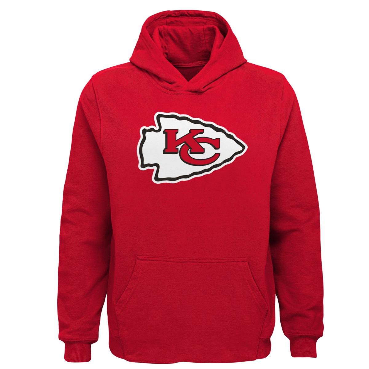 Youth Red Kansas City Chiefs Team Logo Pullover Hoodie - 23014413 | HSN