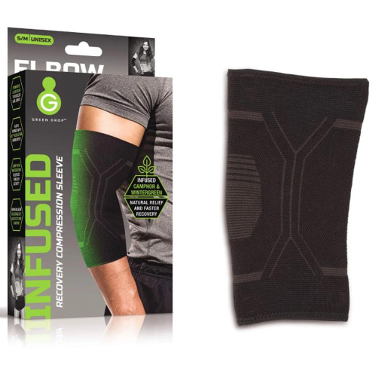 Green Drop Compression Elbow Sleeve S/M | HSN
