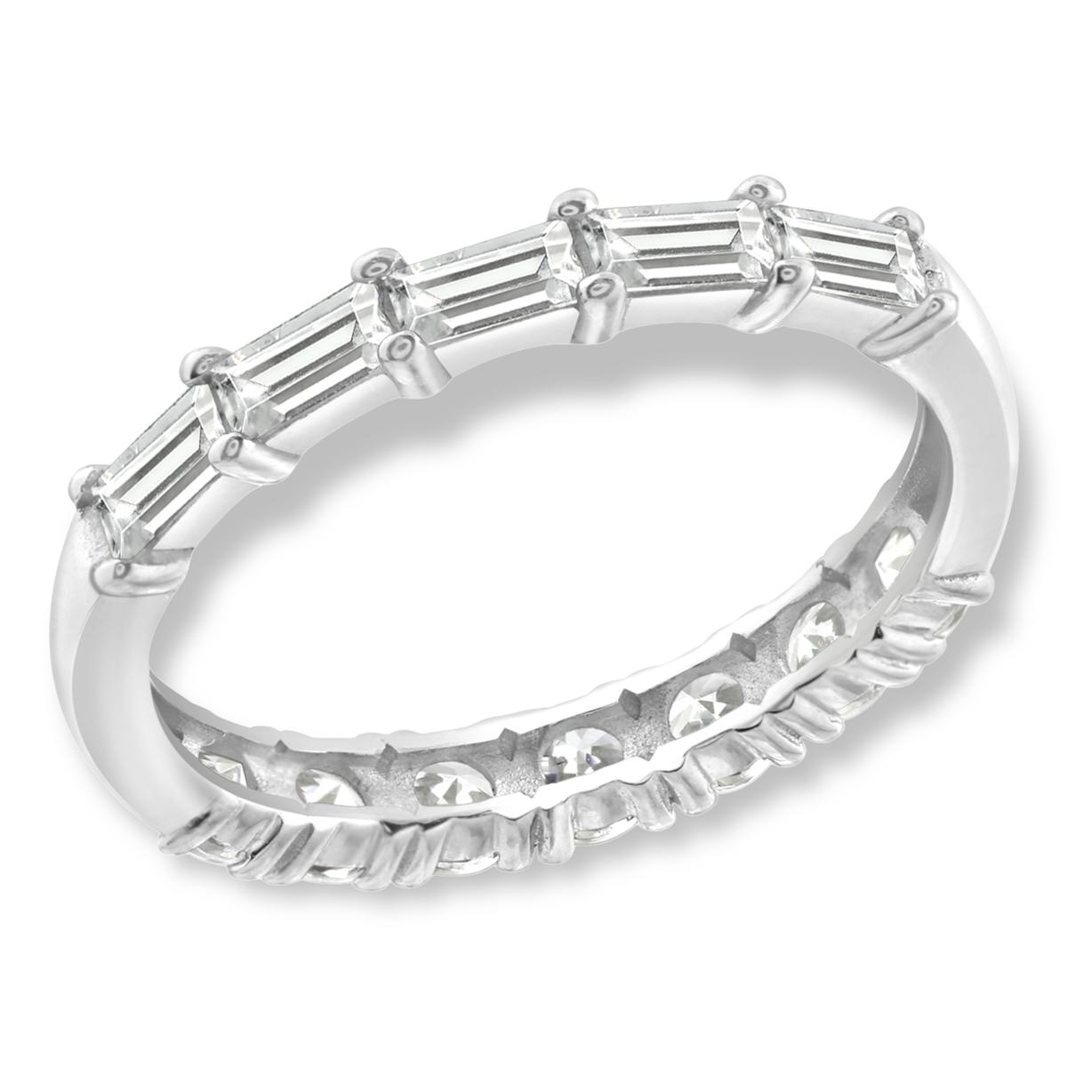 Radiance by Absolute™ 1.67ctw Round and Baguette Split Band Ring | HSN