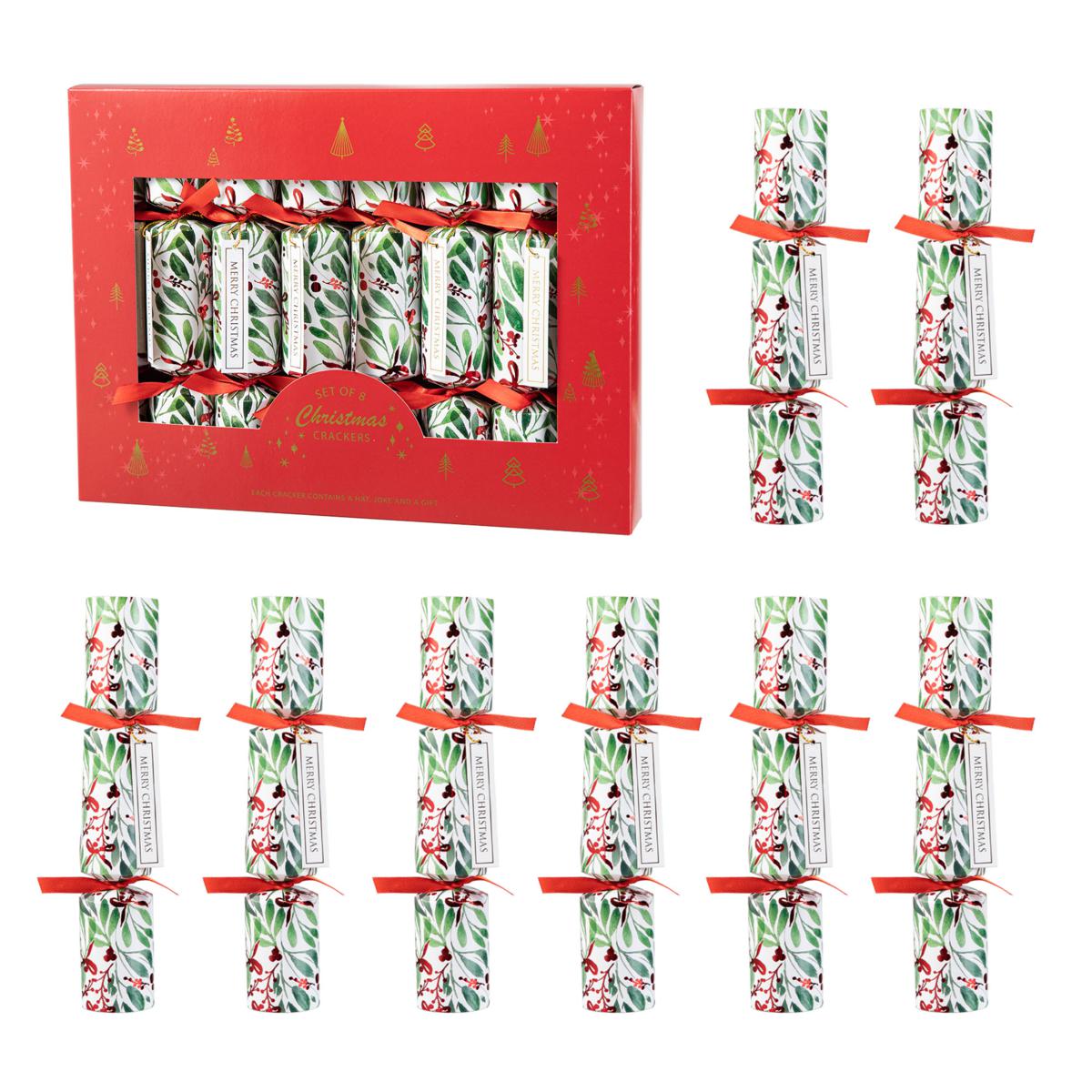8-pack Christmas Holy Leaves Party Cracker with Gift Contents ...