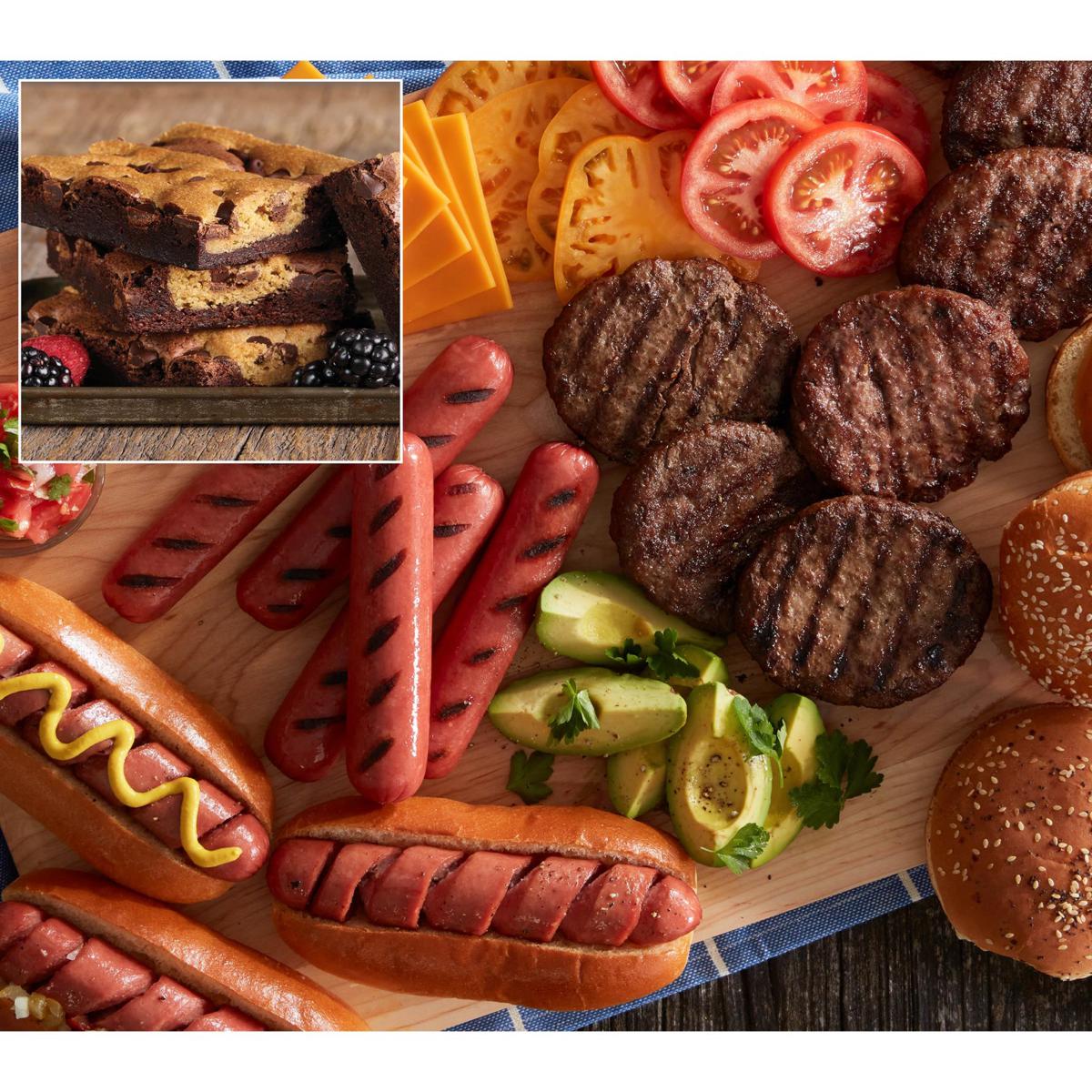 Kansas City Steaks 12 Steakburgers, 12 All Beef Hot Dogs, 12 Brookies ...