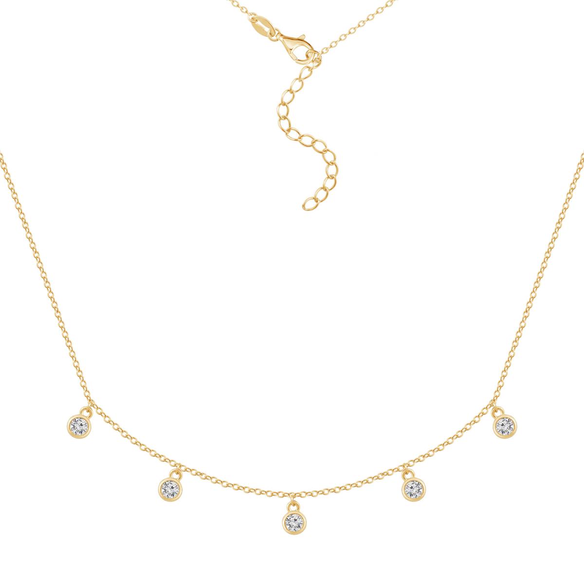 Radiance by Absolute™ 2.2ctw Simulated Diamond Dangle Station Necklace ...