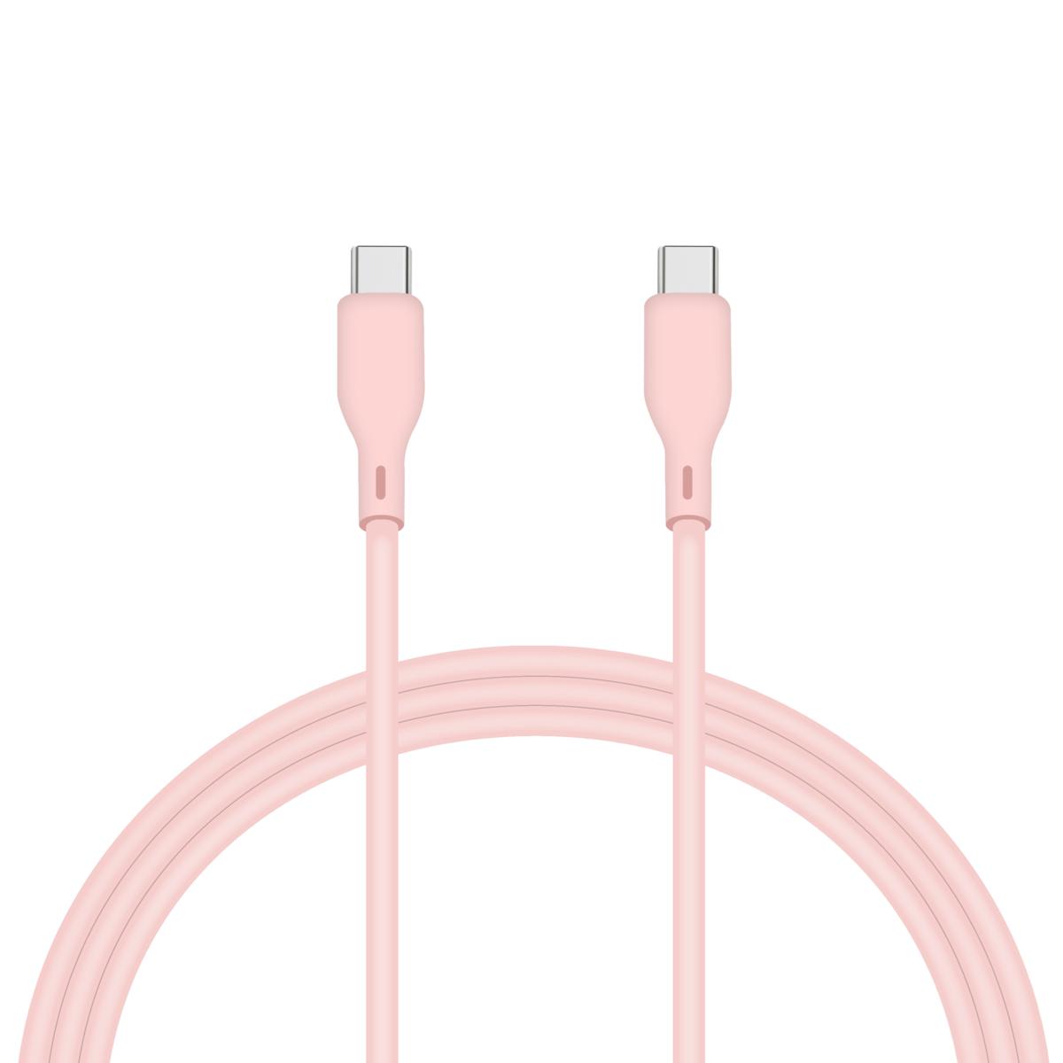 USB-C to USB-C Soft Touch Silicone Cable 4' - Teal | HSN