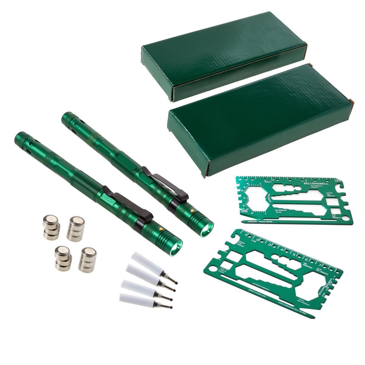 (HSN) Bell + Howell 2-pack 9-in-1 Super Deluxe Tactical Pen with Tool ...