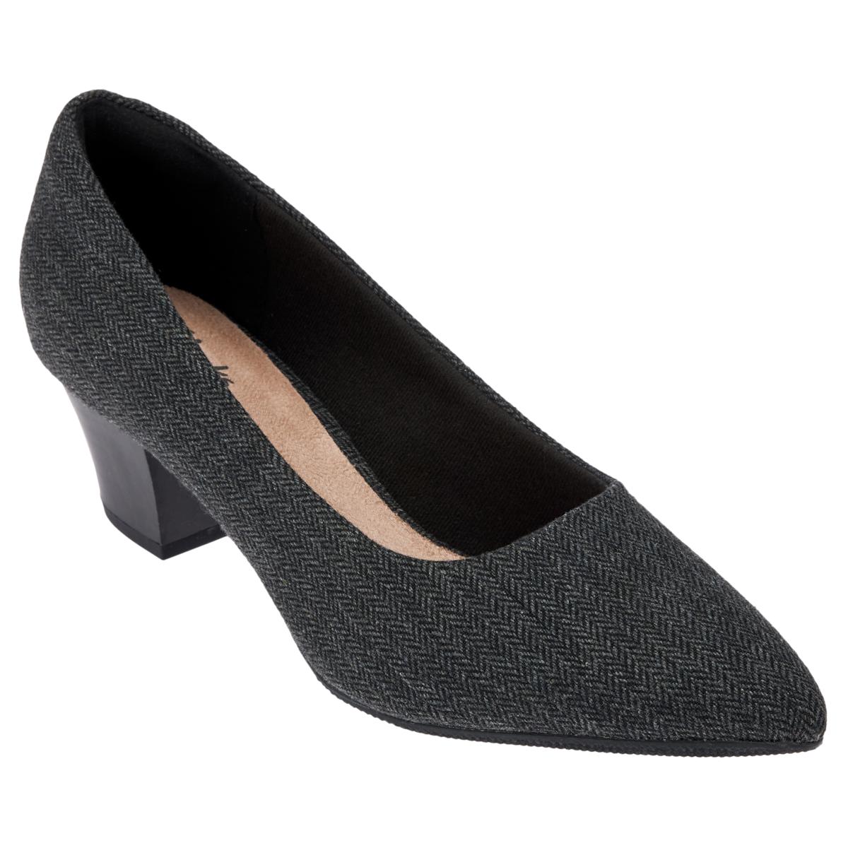 Clarks Collection Teresa Step Leather, Suede or Tweed Pump | HSN