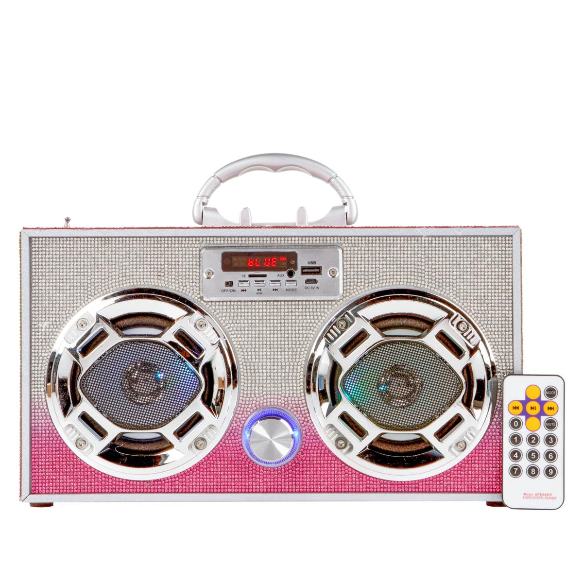 Boombox Couture Mini Bling Boombox with BT & LED Lights - 20637247 | HSN