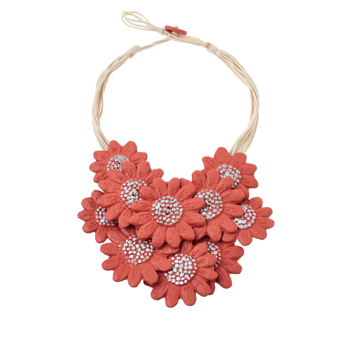 Floreia Chelsea 22-3/4" Floral Bib Necklace - 20801458 | HSN