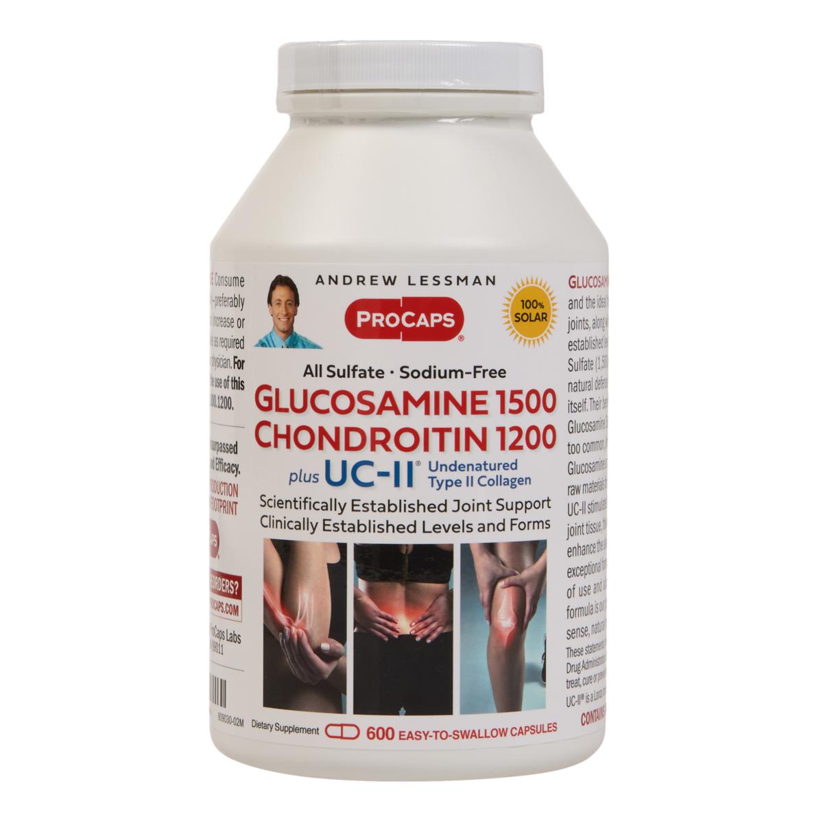 Andrew Lessman Glucosamine and Chondroitin with UC-II - 600 Capsules | HSN