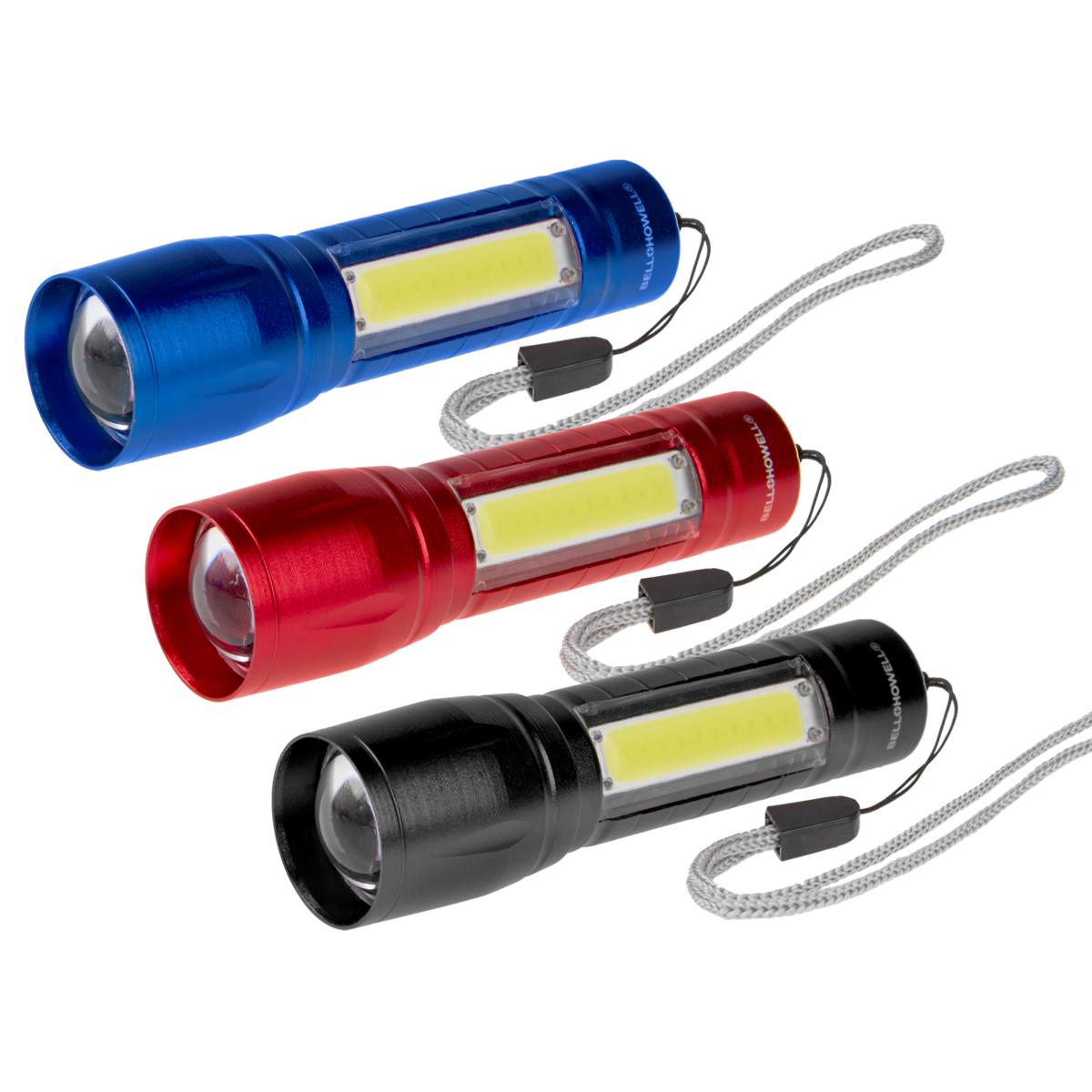Bell+Howell Rechargeable Zoom Flashlight w/Wrist Strap 3-pack ...