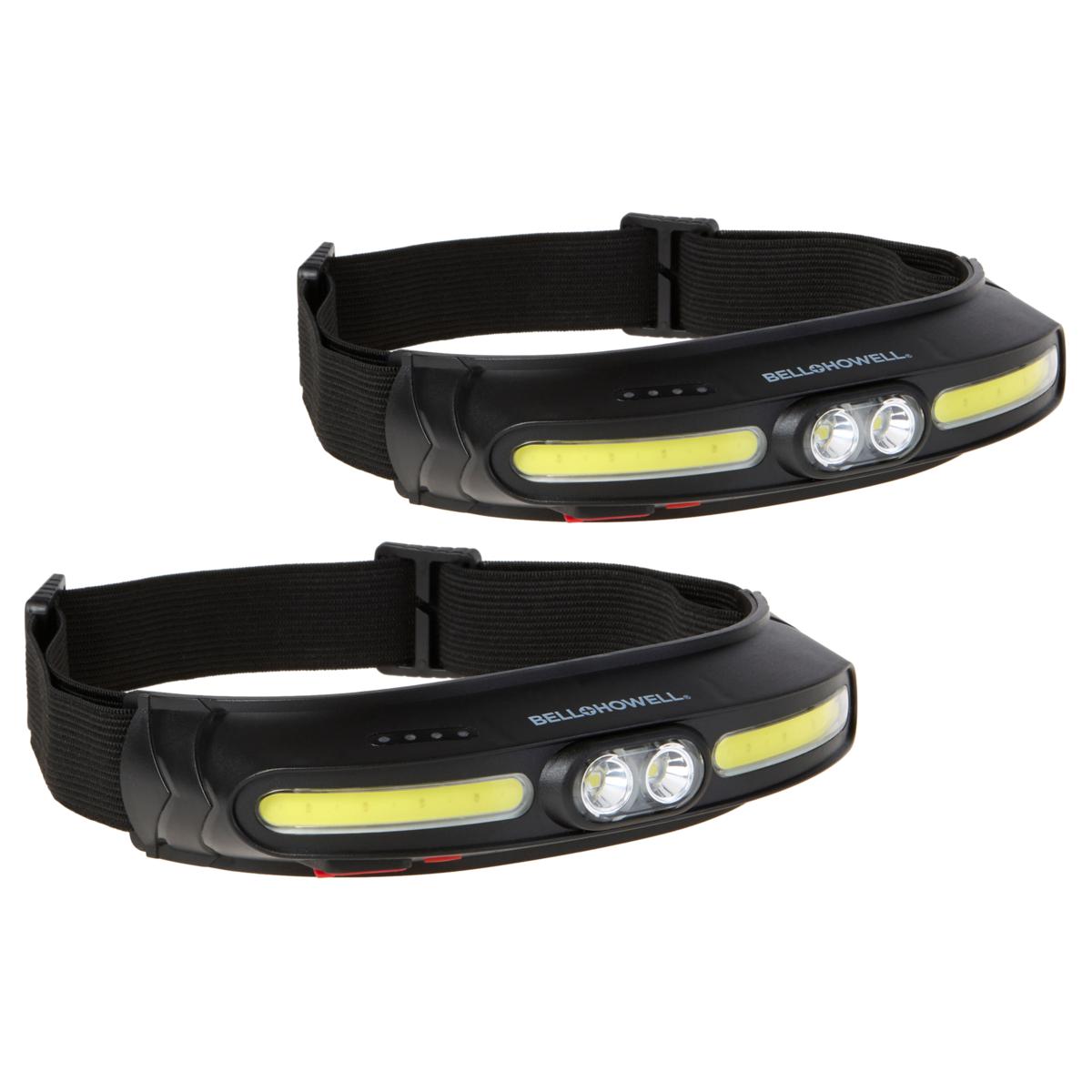 Bell+Howell Rechargeable COB/LED Headlamp - Set of 2 | HSN