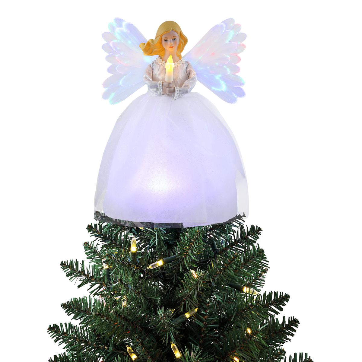 Mr. Christmas Animated Tulle Skirt Angel Tree Topper | HSN