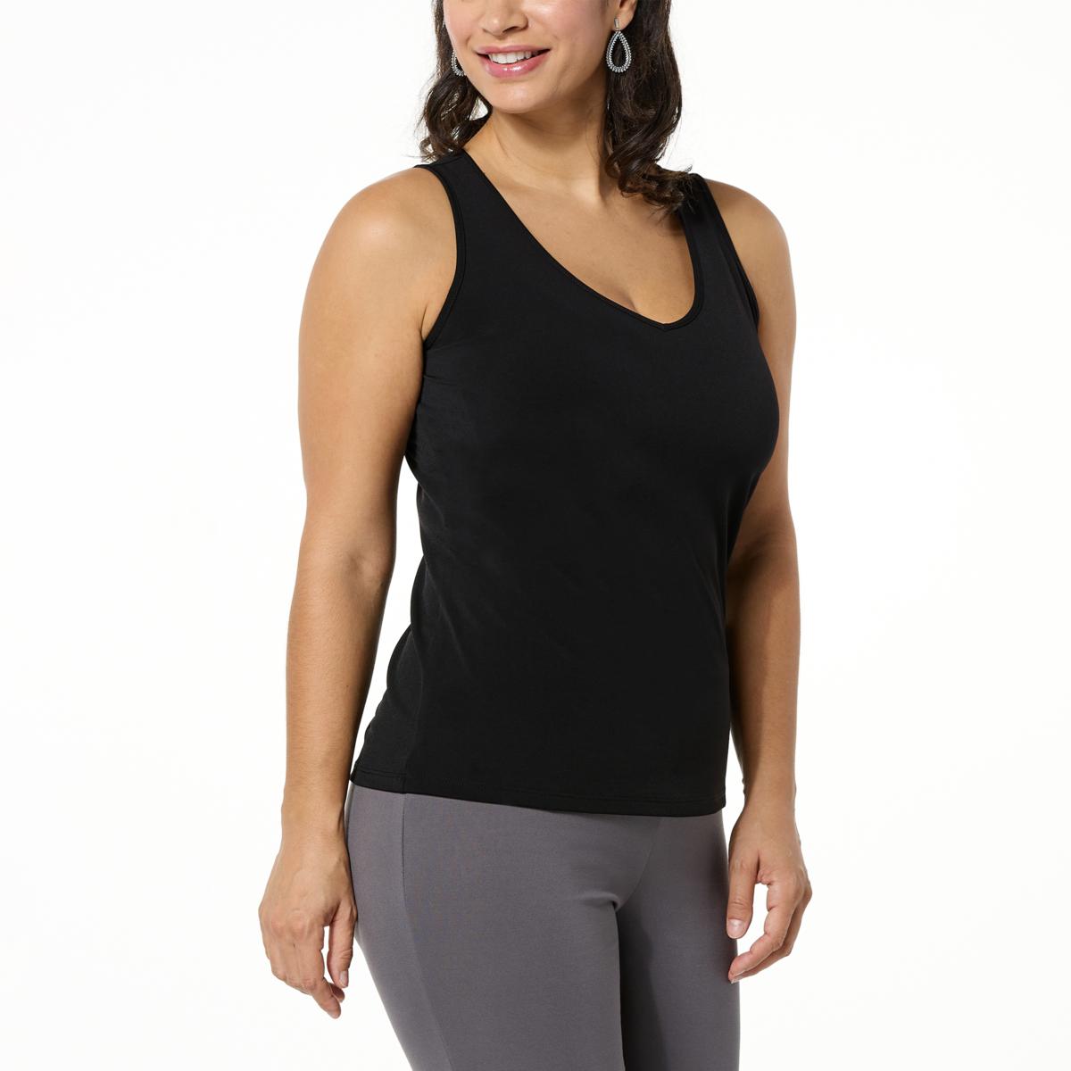 Colleen Lopez V-neck Jersey Knit Tank Top - 21037318 | HSN
