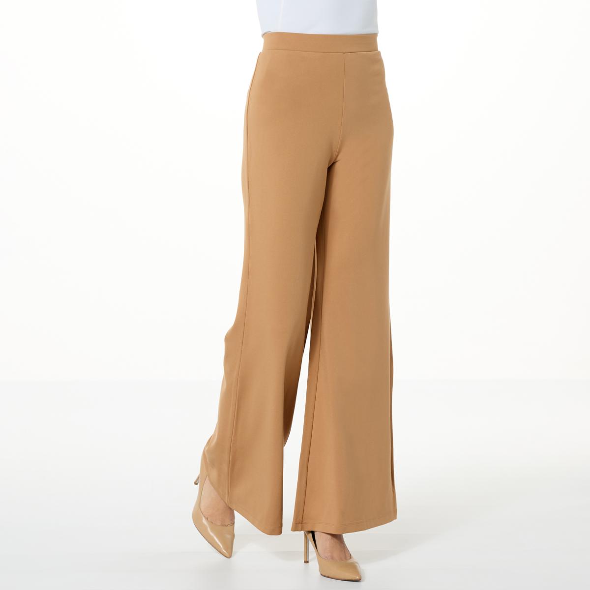 IMAN Global Chic Pull-On Wide Leg Ponte Pant | HSN