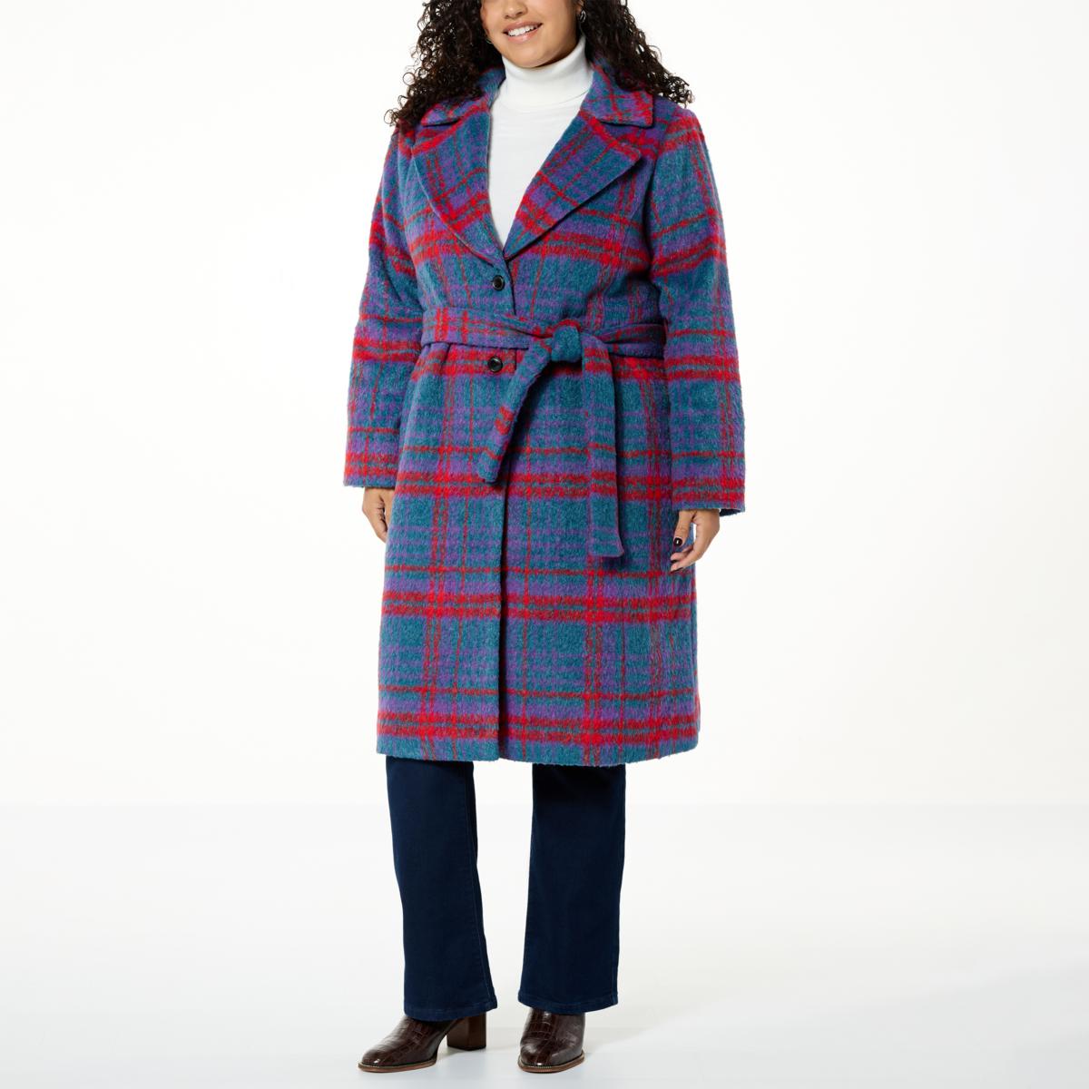 IMAN Global Chic Woven Plaid Coat - 21071249 | HSN