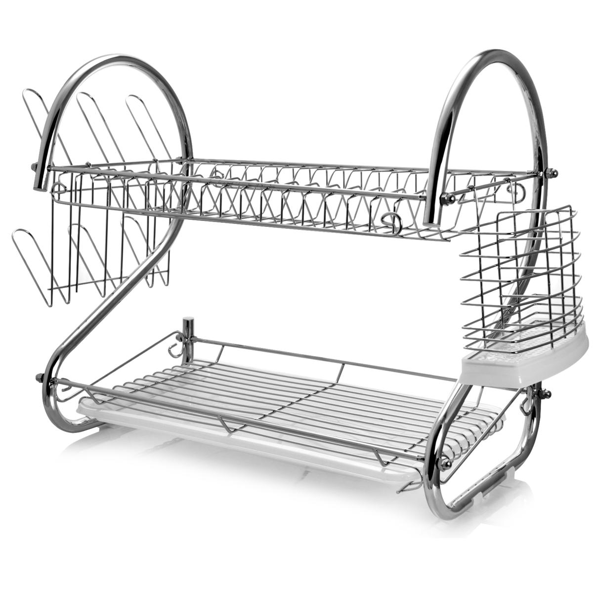 Mega Chef 16" Two Shelf Dish Rack | HSN