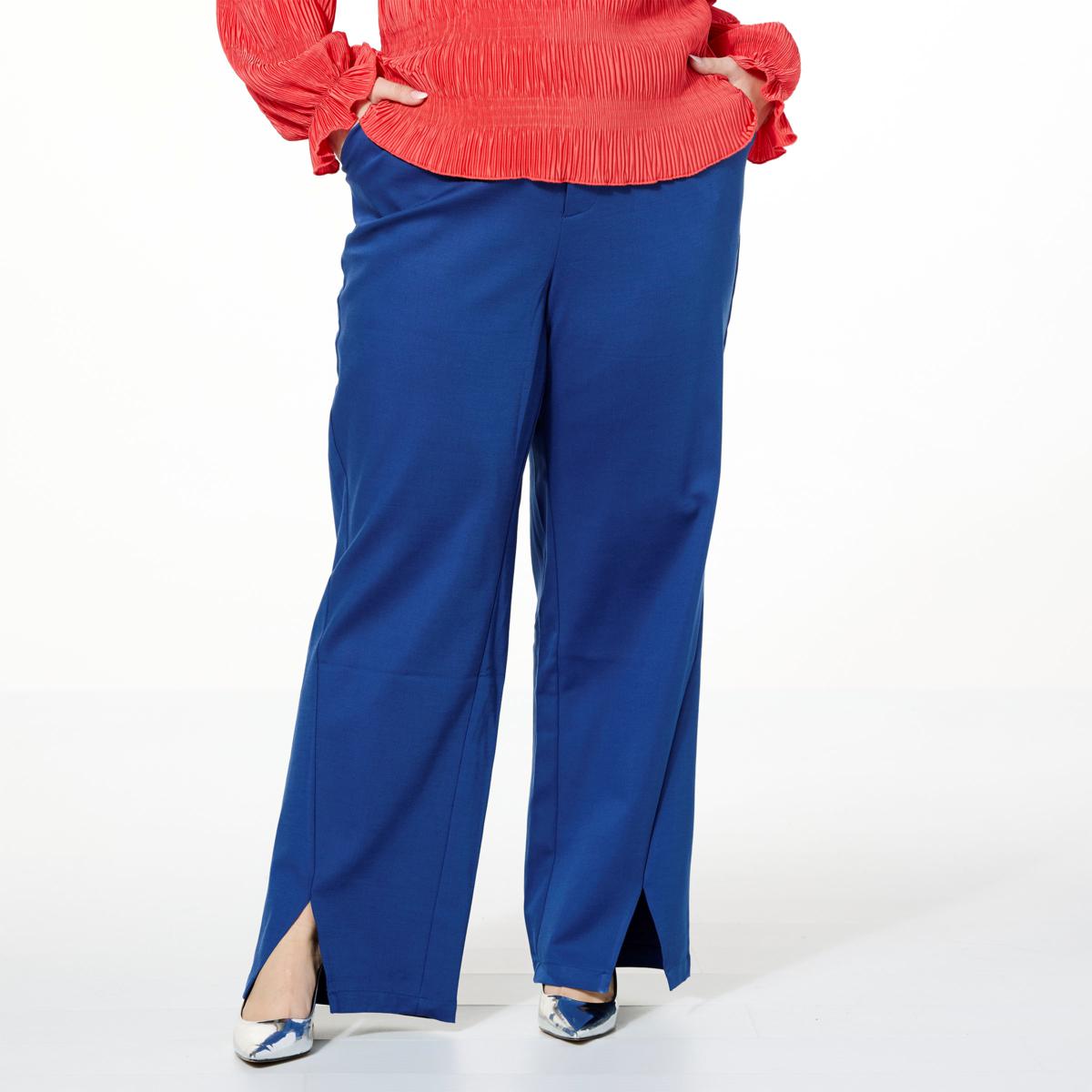 G by Giuliana Black Label High-Rise Woven Wide Leg Trouser | HSN