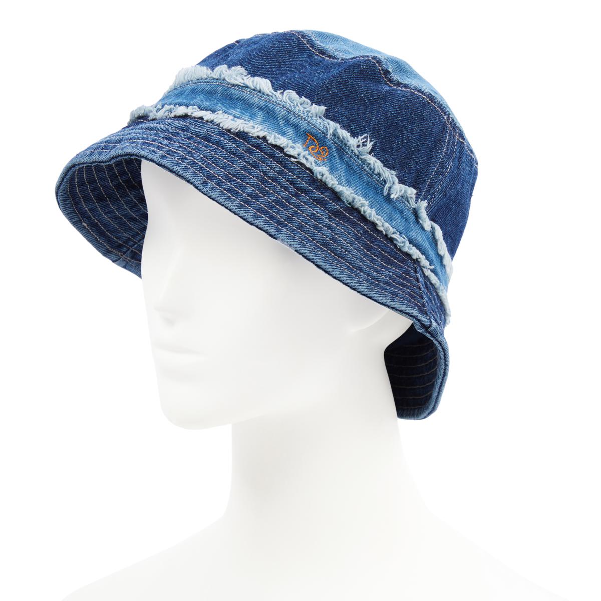 DG2 by Diane Gilman Indigo Denim Frayed Bucket Hat - 22291284 | HSN