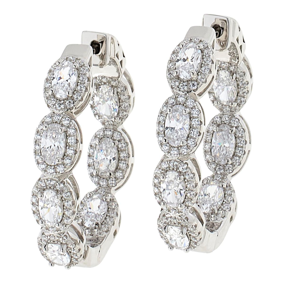 "As Is" Radiance by Absolute™ Inside-Outside Halo Hoop Earrings | HSN