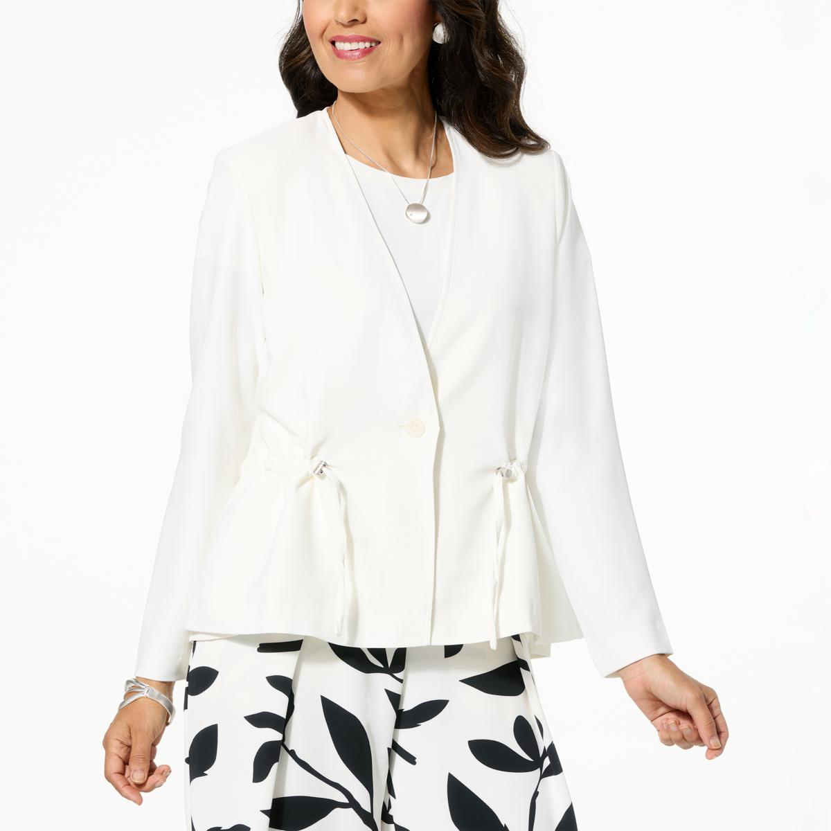 WynneLayers Drapey Twill Drawstring Jacket | HSN
