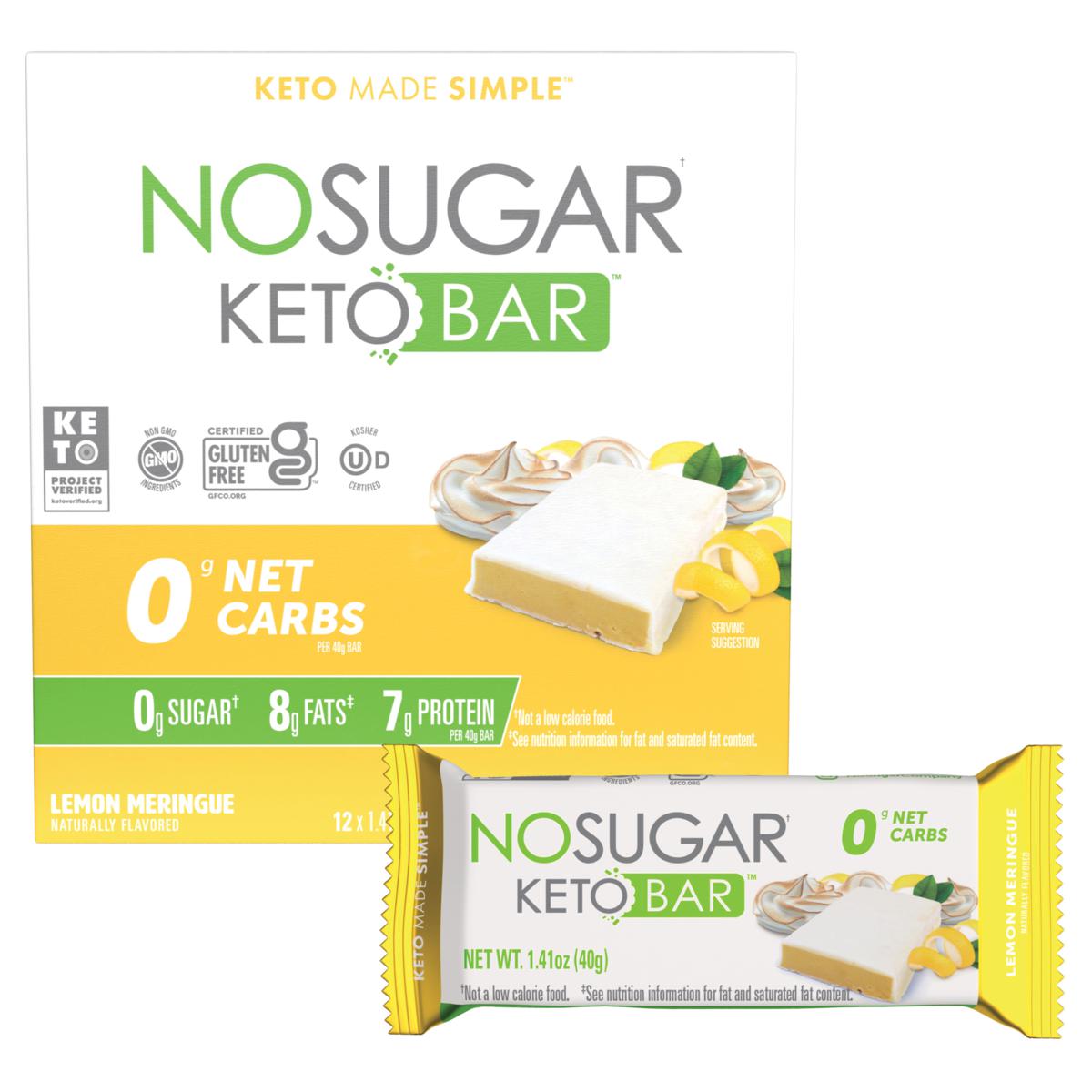 No Sugar Company 12 Count Lemon Meringue Flavor Keto Bars - 22657171 | HSN