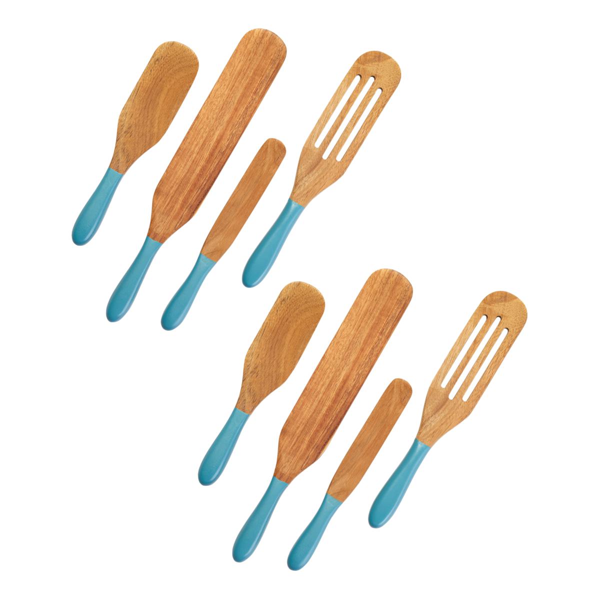 Kitchen HQ 2-pack of 4-piece Acacia Wood Spurtles Set | HSN