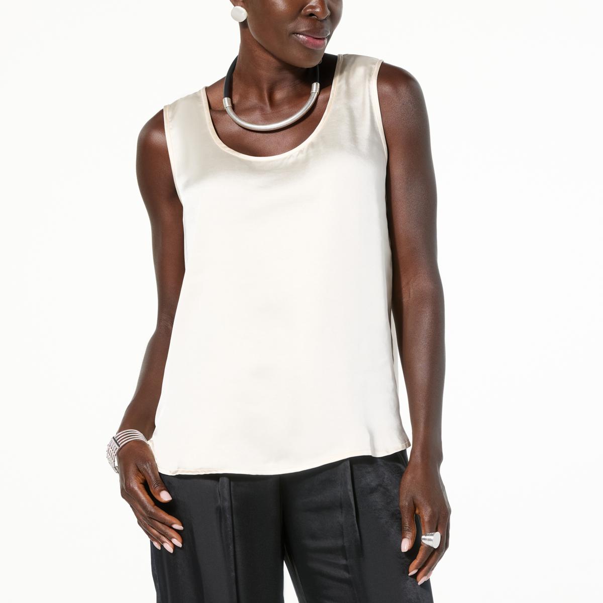 WynneLayers Scoopneck Satin Tank - 22998162 | HSN