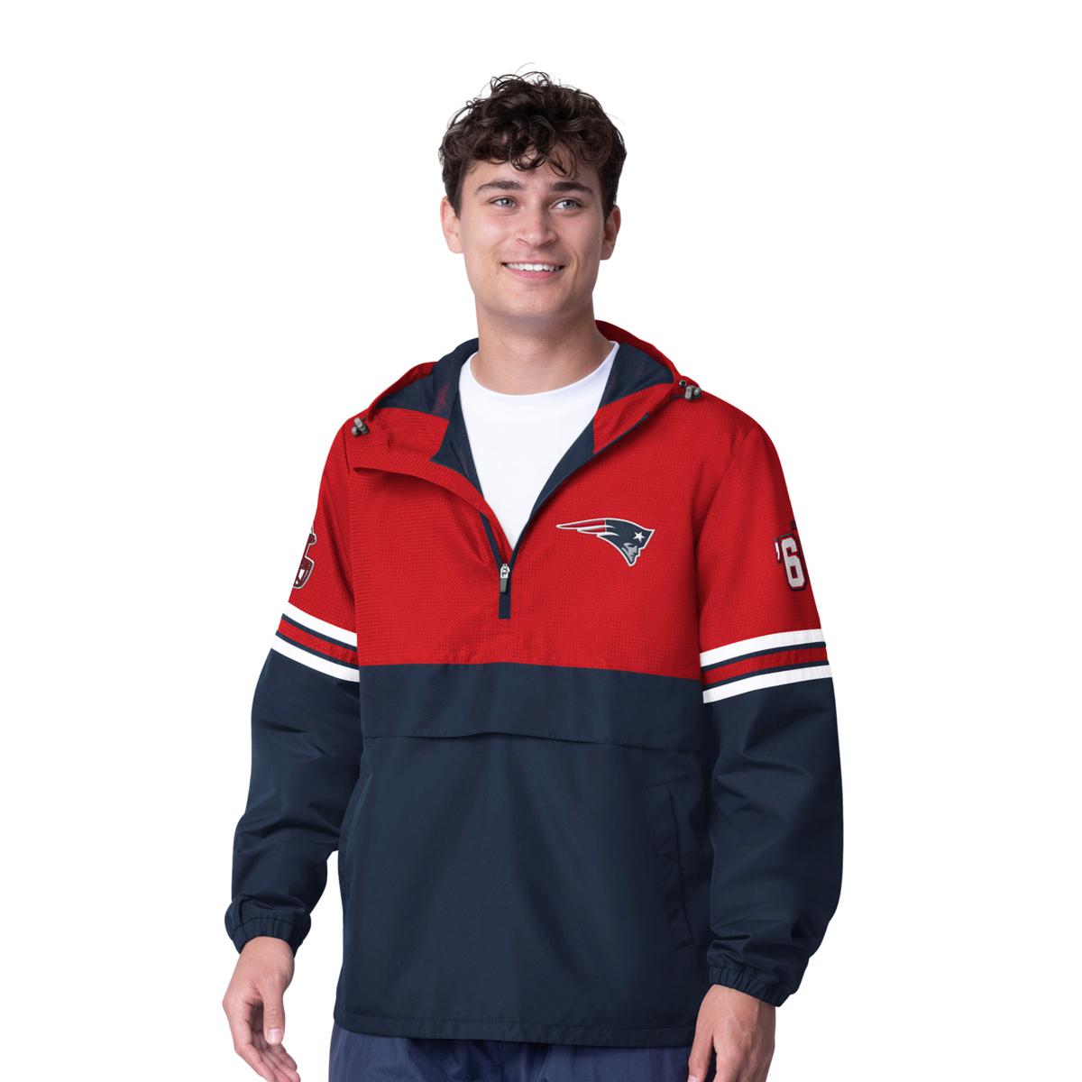Officially Licensed NFL Men's Batter Up Hooded Pullover Jacket by Glll ...