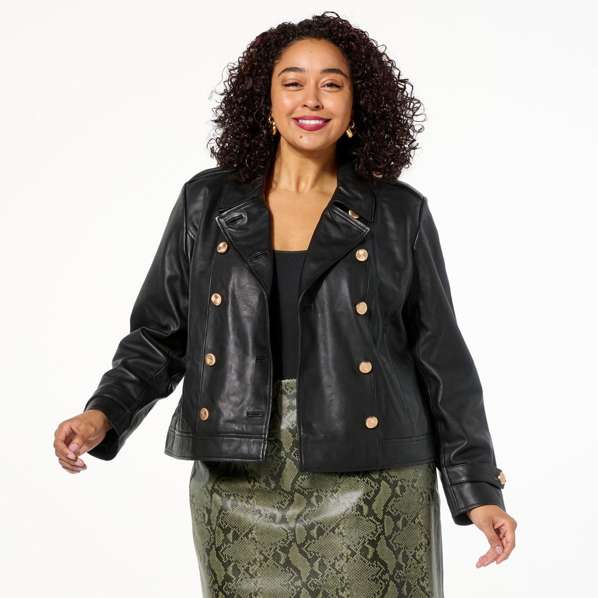 G by Giuliana Black Label Genuine Leather Jacket | HSN