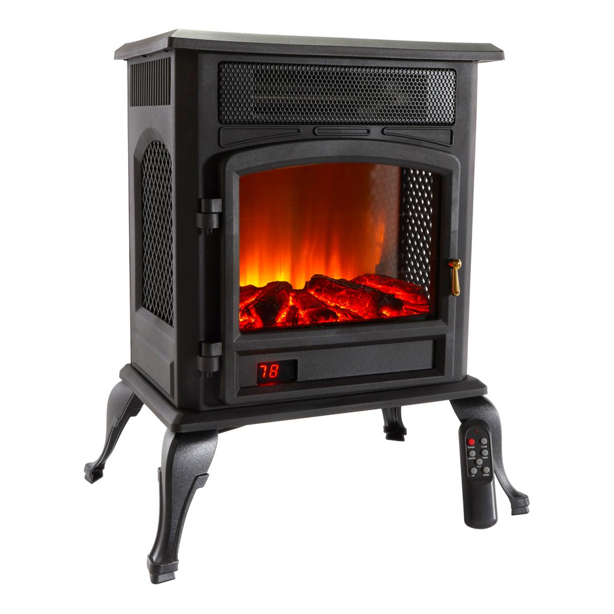 Warm Living Infrared Deluxe Stove with Real Flame Sound - 23224879 | HSN