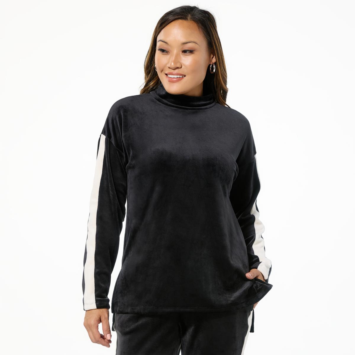 Comfort Code Plush Velour Mock-Neck Pullover Top - 23225237 | HSN