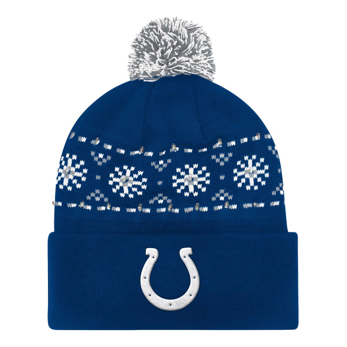 Officially Licensed NFL by Carl Banks Holiday Sweater Light-up Beanie ...