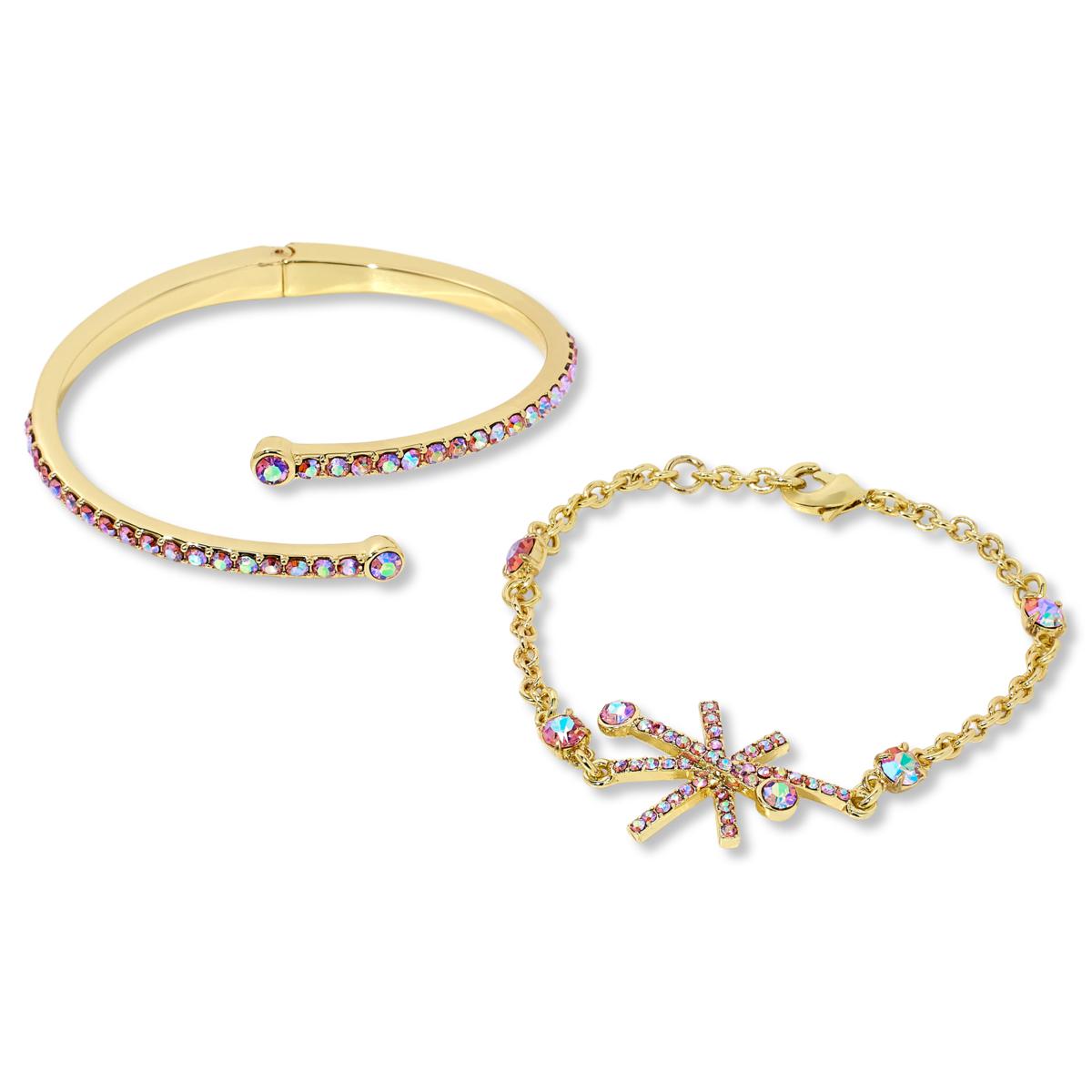 Heidi Daus "Fire Flower" 2-Piece Crystal Bracelet Set | HSN