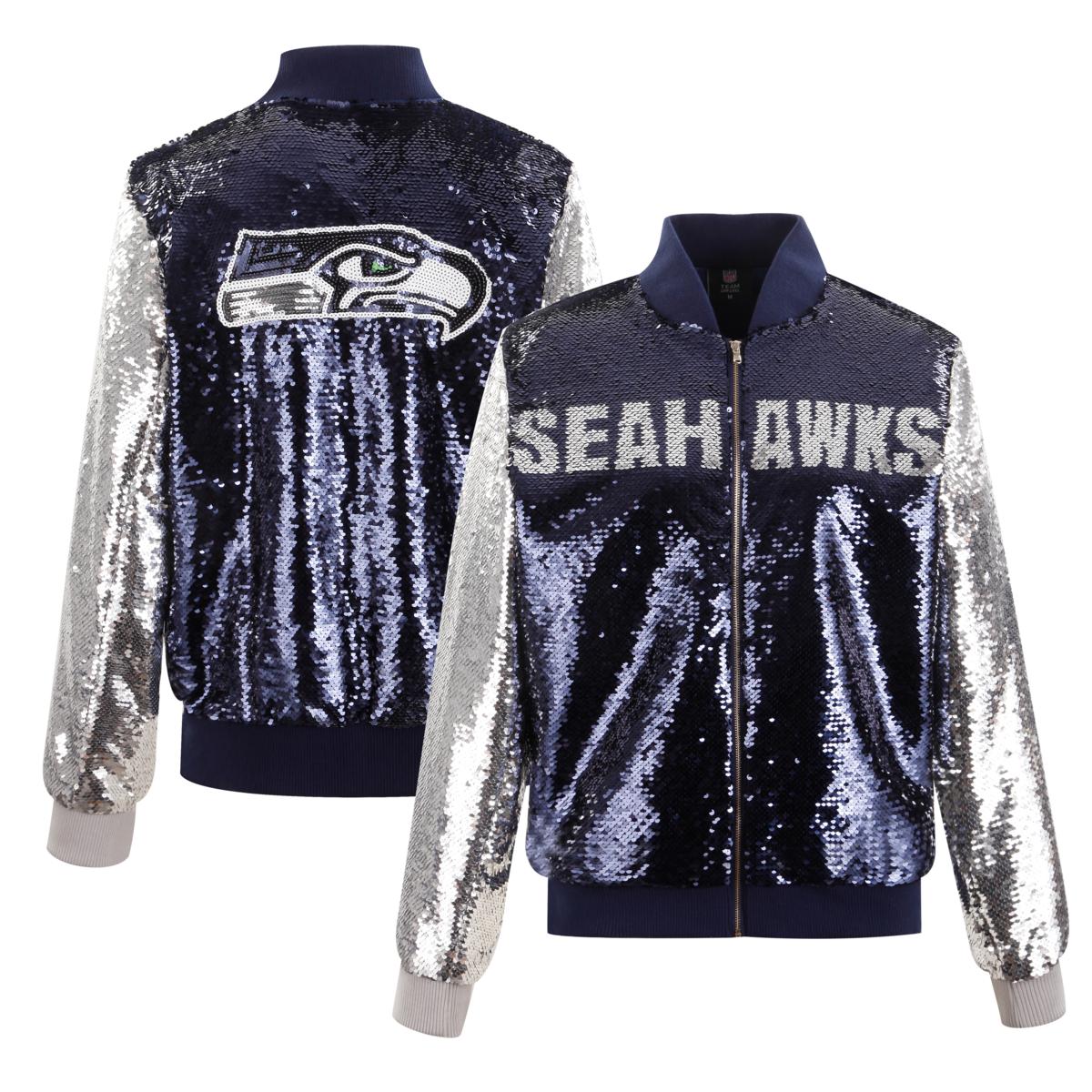 Officially Licensed NFL Sequin Jacket - Seahawks | HSN