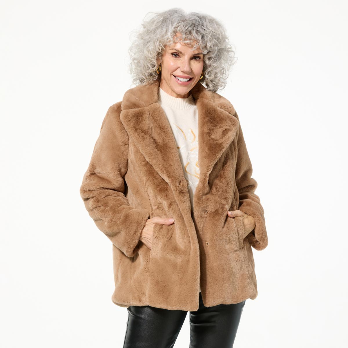 TWRHLL by Christie Brinkley Faux Fur Coat - 23320370 | HSN