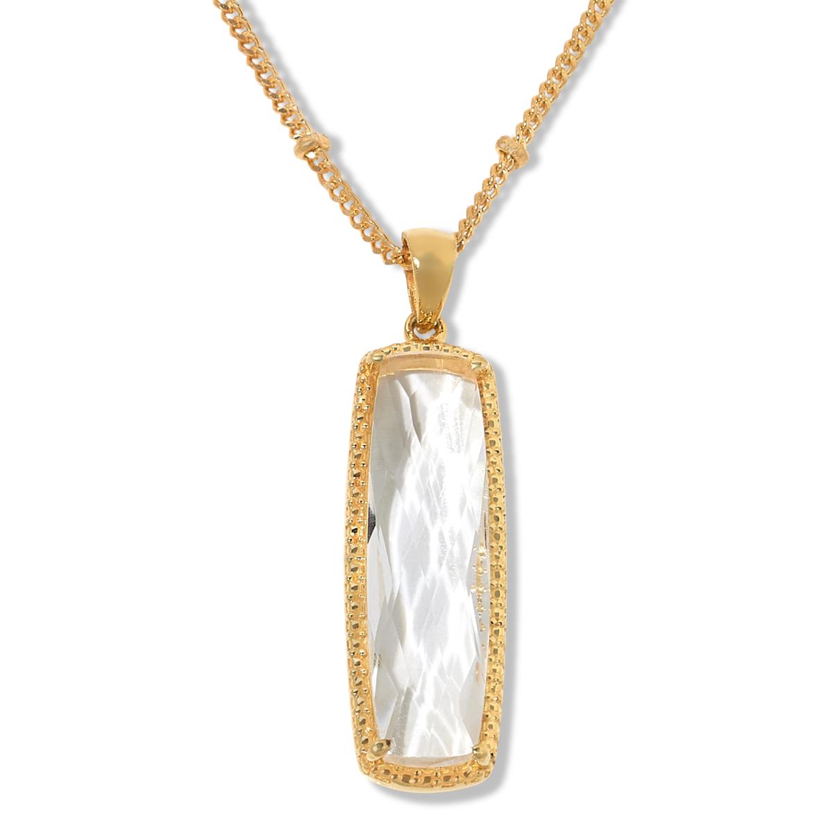 Herkimer Mines "Diamond" Quartz Fancy-Cut Pendant with 18" Chain | HSN