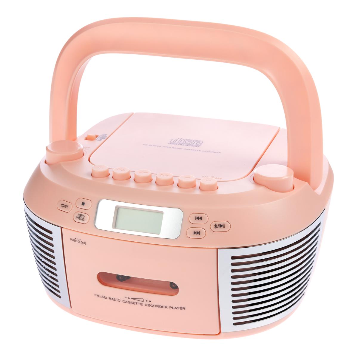 Vivitar Retro Boombox with Bluetooth, CD, Cassette & AM/FM Radio ...