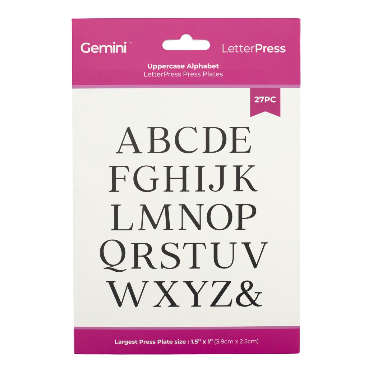 "As Is" Crafter's Companion Gemini LetterPress Plates Classic Alphabet ...