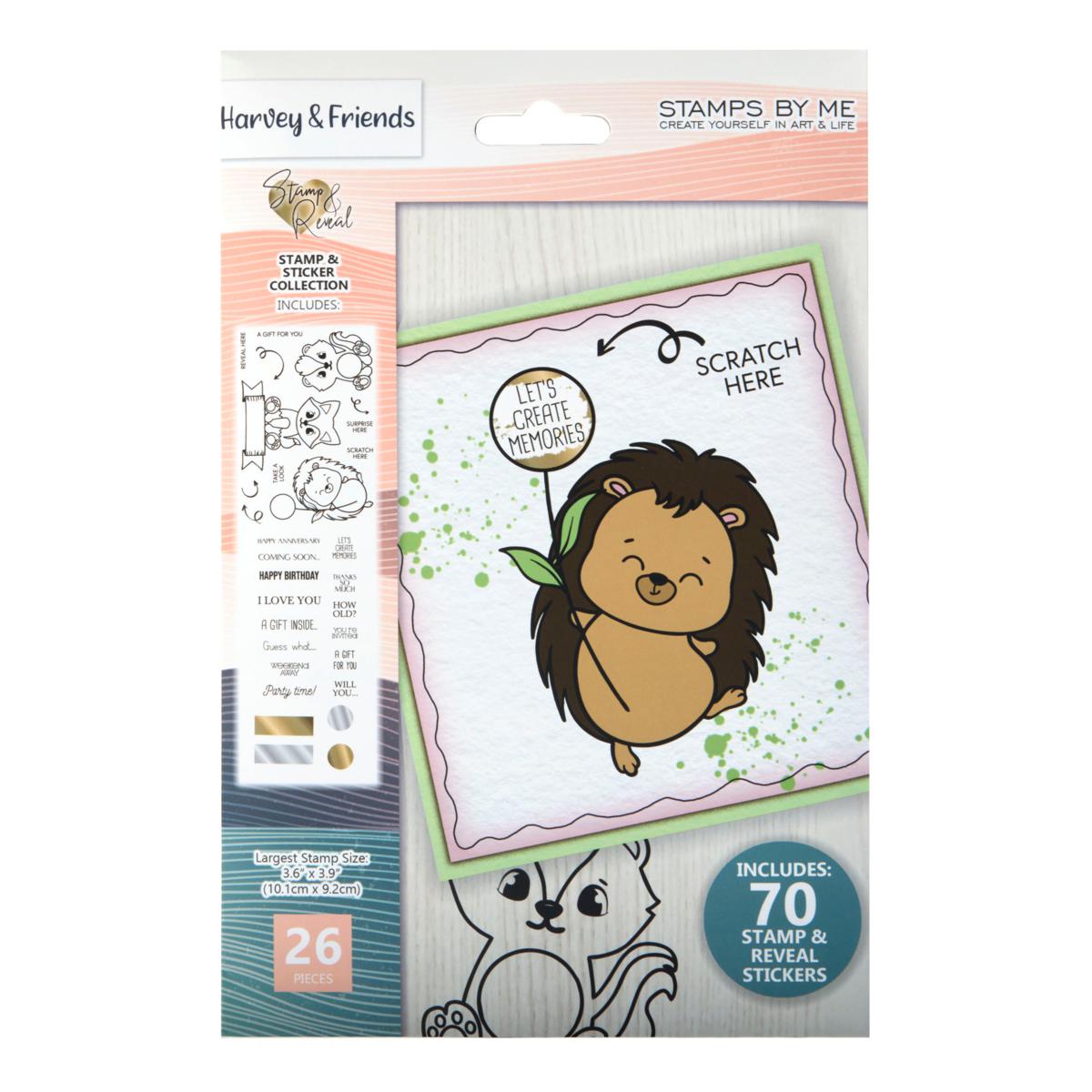 "As Is" Stamps by Me Harvey and Friends Stamp and Sticker Kit | HSN